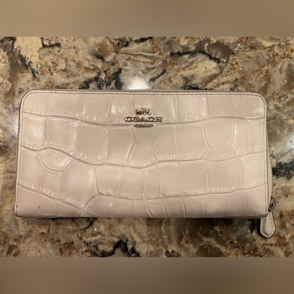 Coach | Bags | Coach Embossed Croc Accordion Zip Wallet | Poshmark